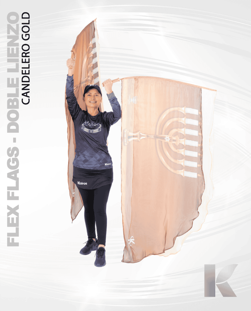 Flex Flags - Candelero Gold - Doble Lienzo - Grupo Kairos