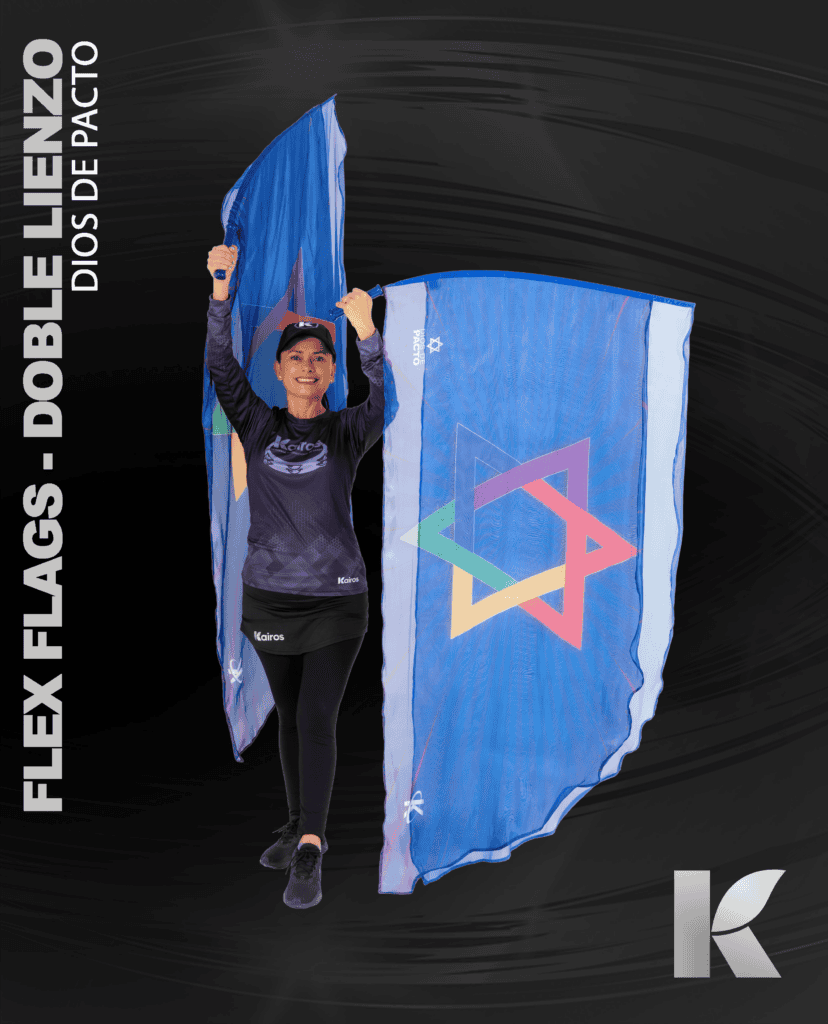 Flex Flags - Dios De Pacto - Doble Lienzo - Grupo Kairos