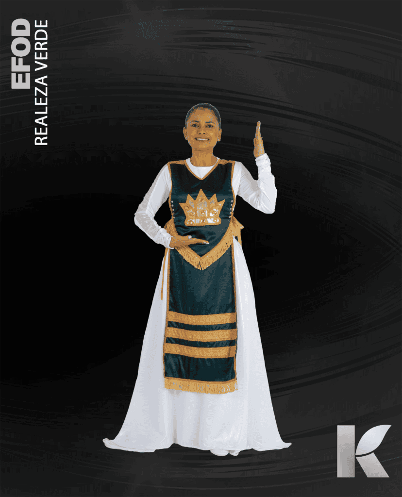 Solo efod de danza Realeza Verde - Grupo Kairos