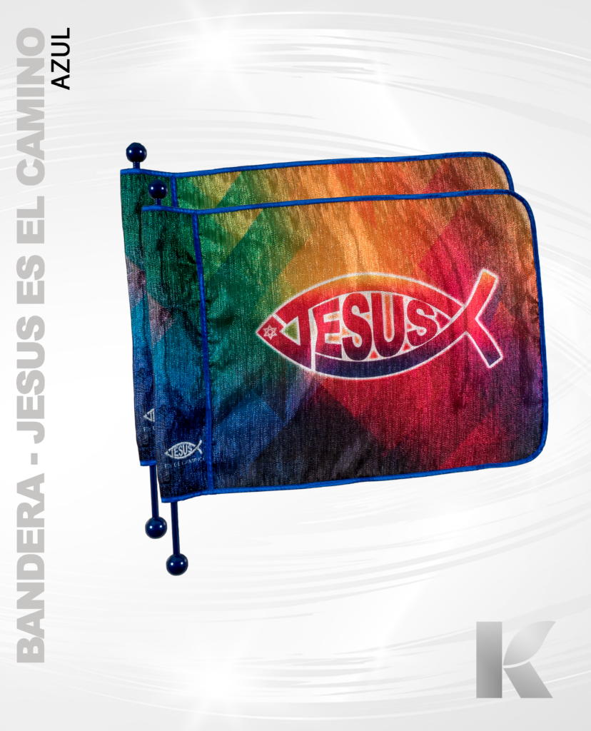Jesús es el Camino (LightWeigh flags) Azul - Grupo Kairos