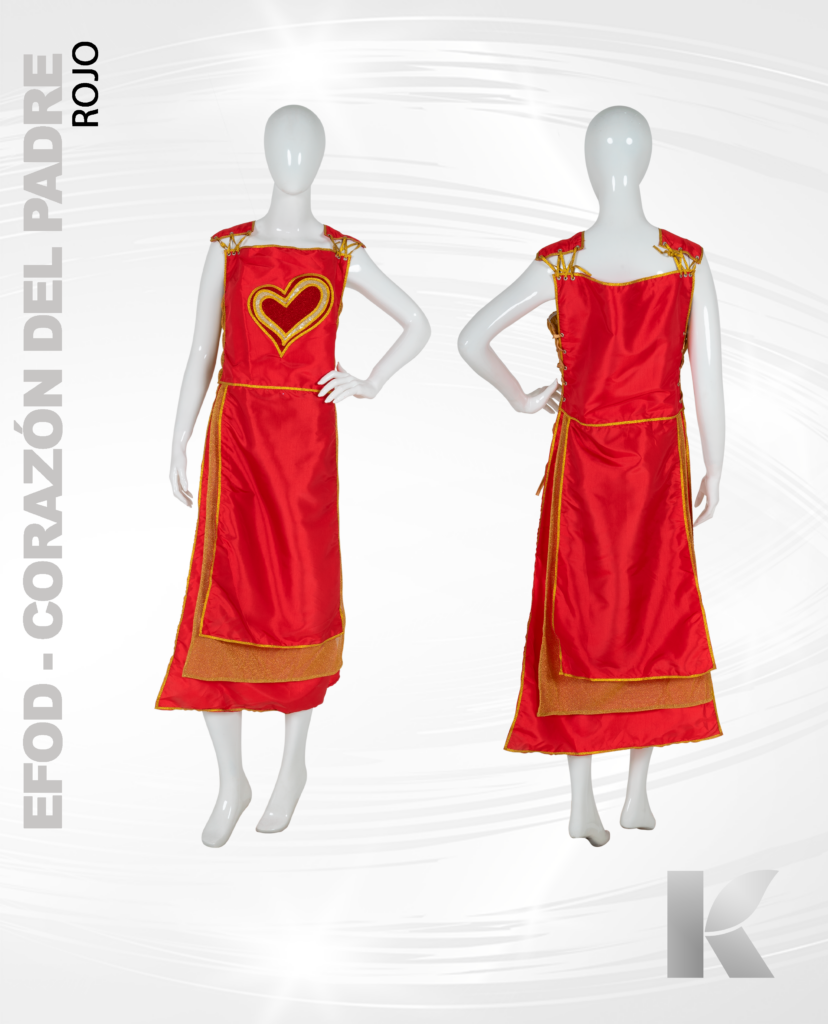Solo efod de danza Corazón del Padre (Rojo) - Grupo Kairos