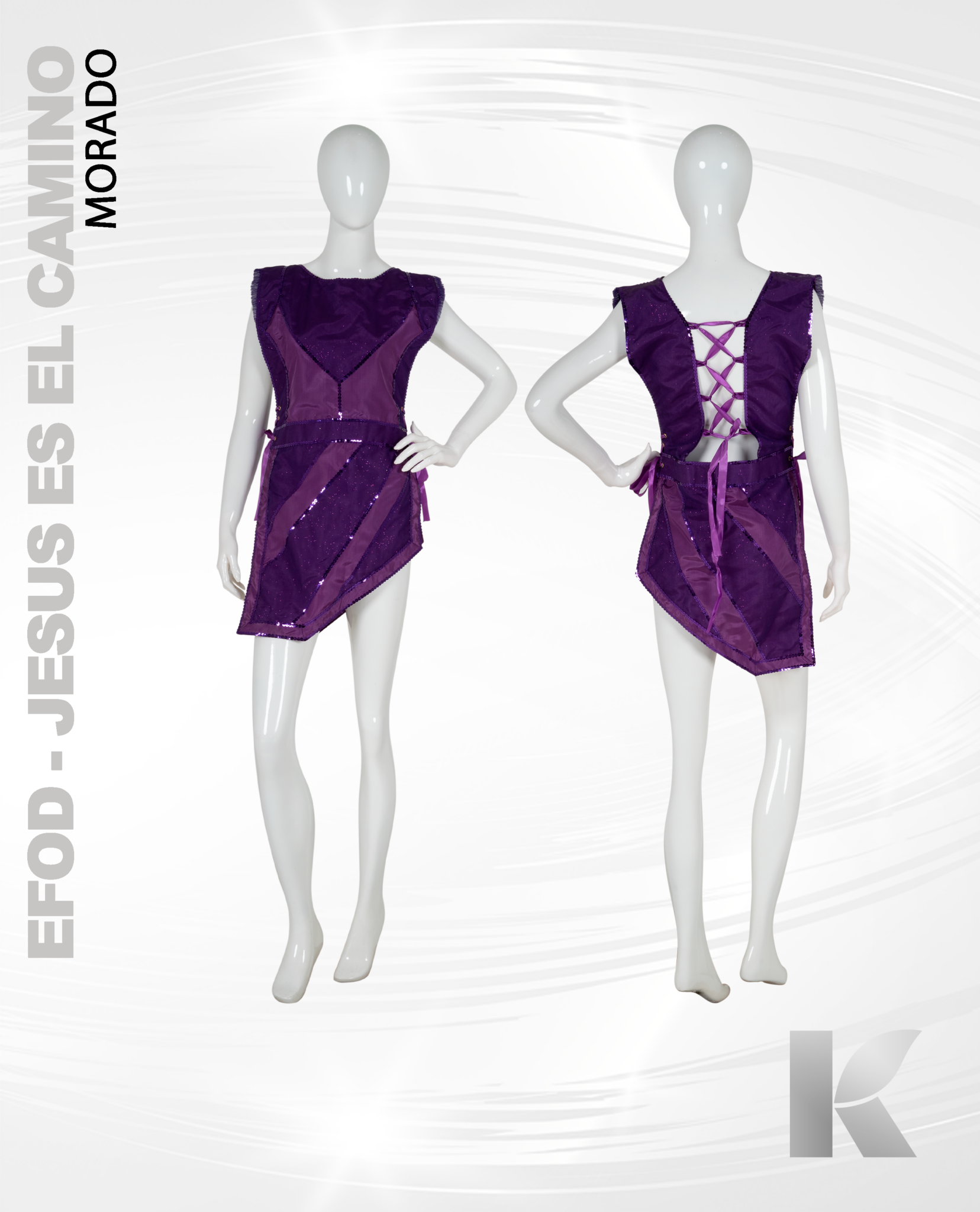 Solo efod de danza Jesús es el camino (Morado) - Grupo Kairos